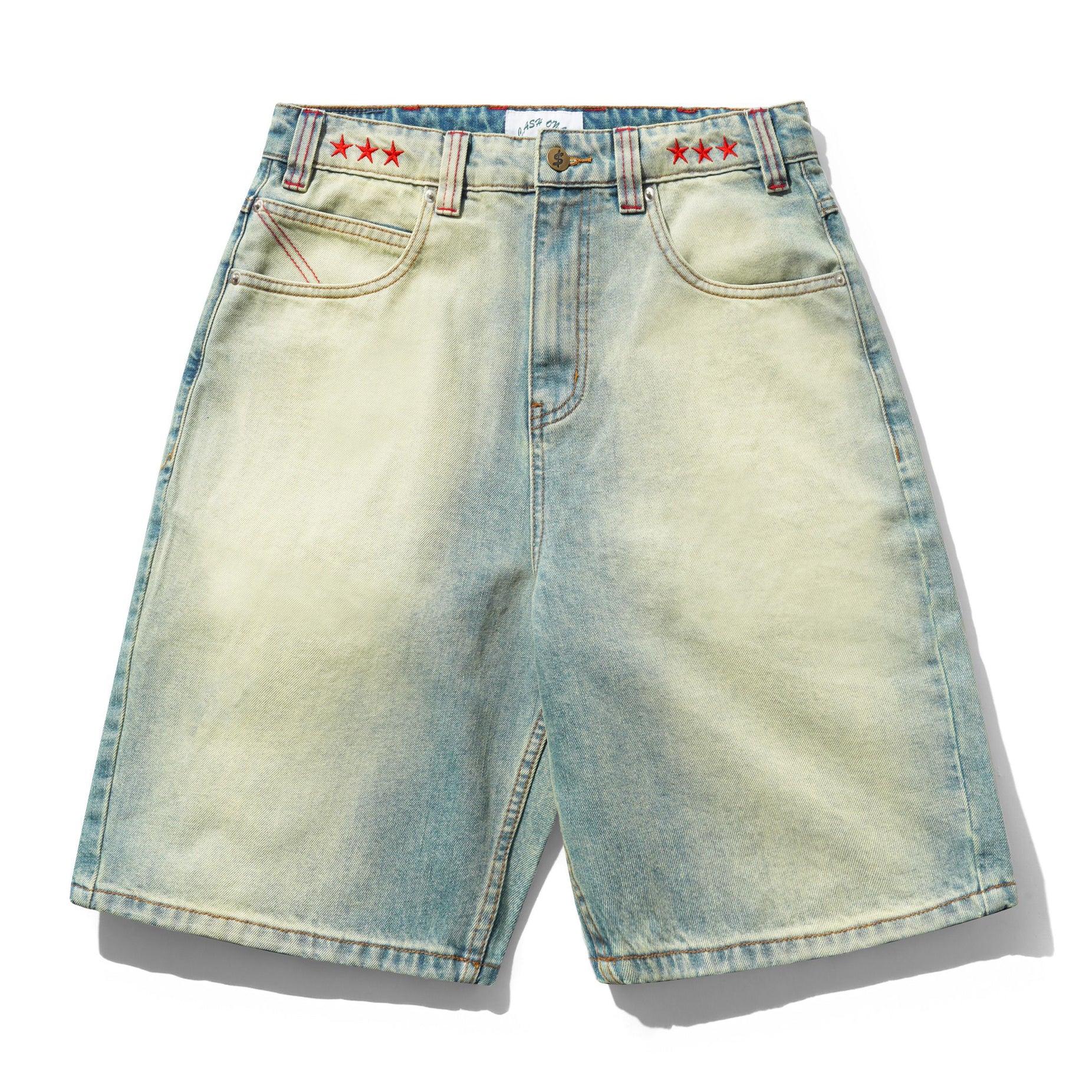 Cash Only Stars Denim Shorts - Sun Fade Wash – Boardworld