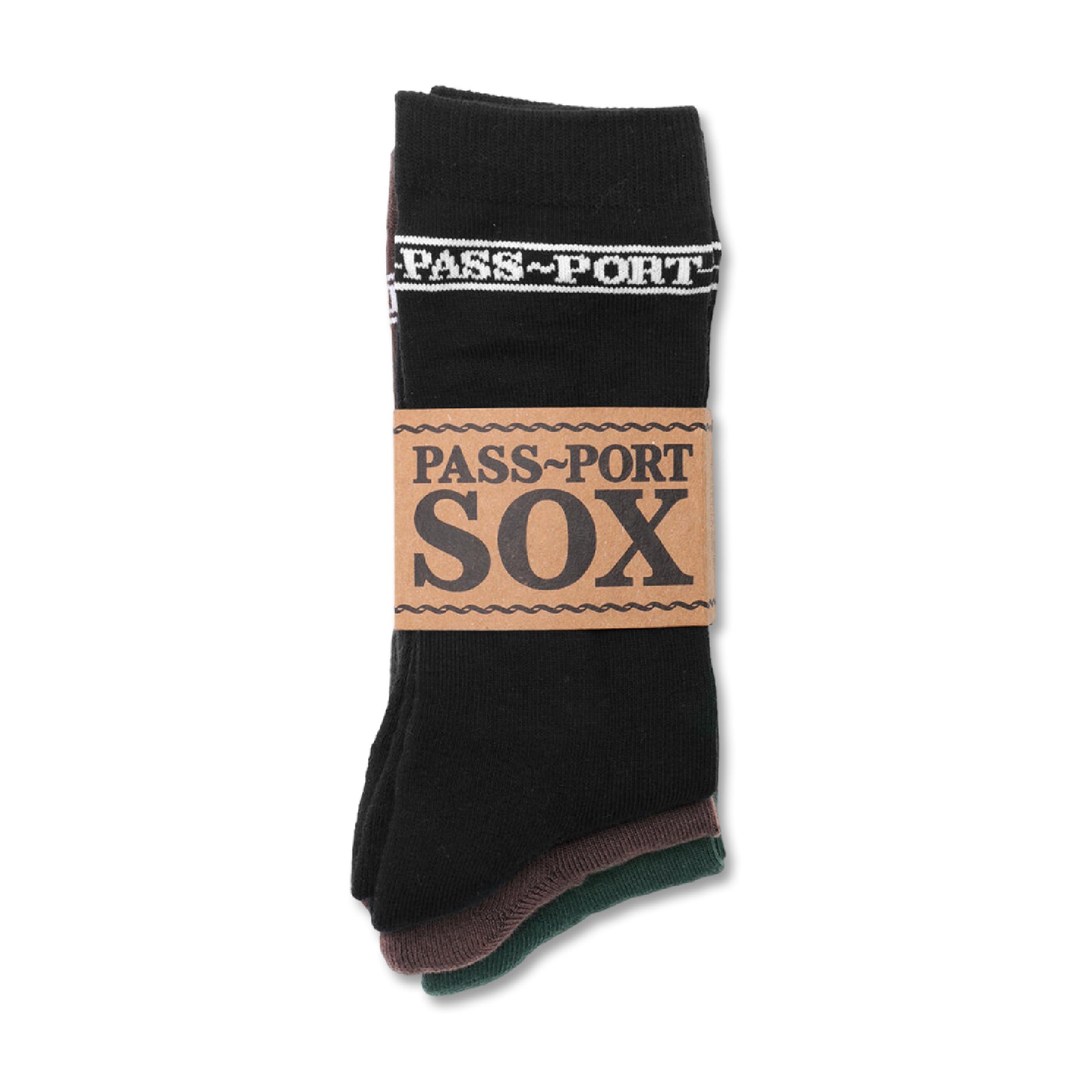 Pass~Port Hi 3-Pack Socks - Black/Chocolate/Forest – Boardworld