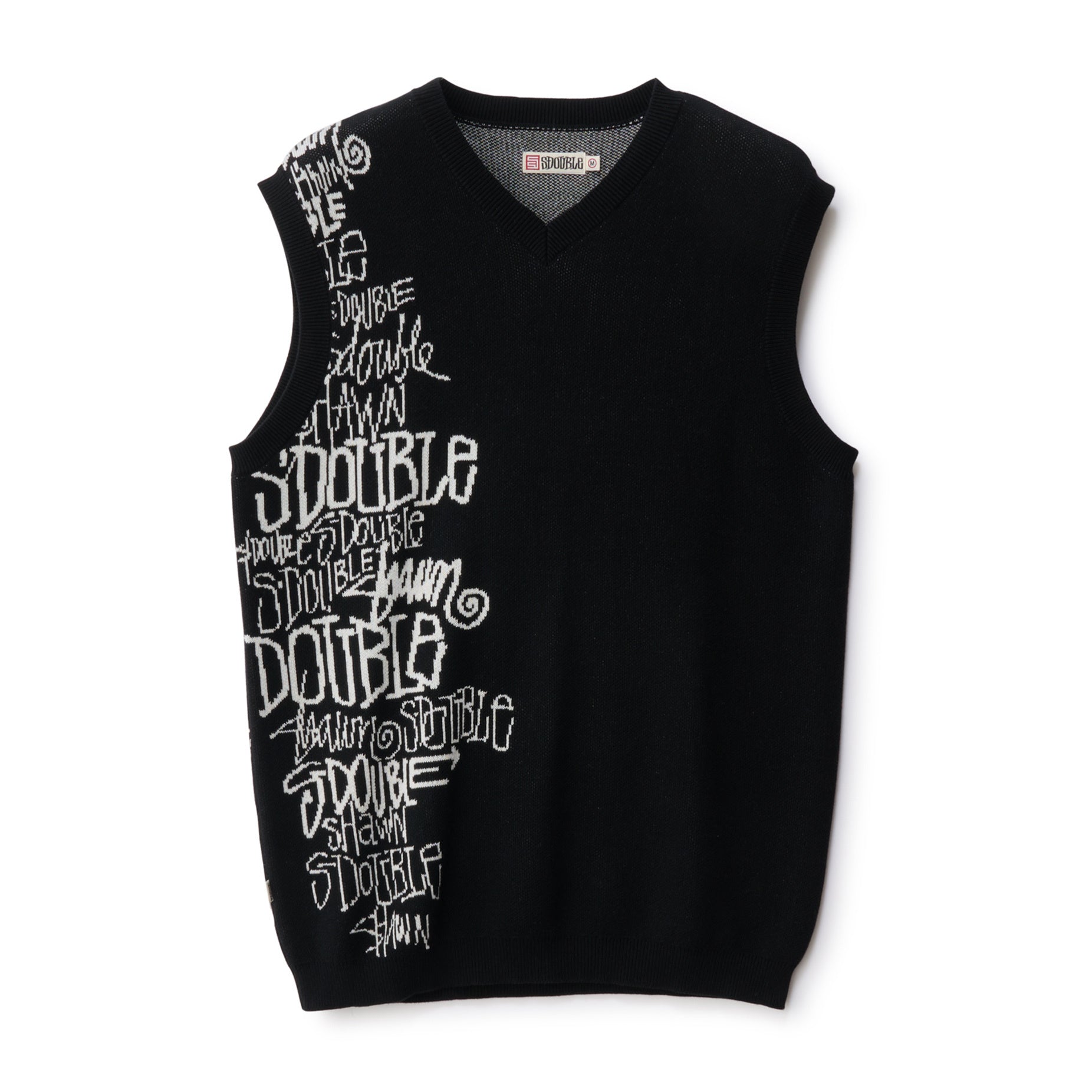 S/Double Script Stack Sweater Vest - Black – Boardworld
